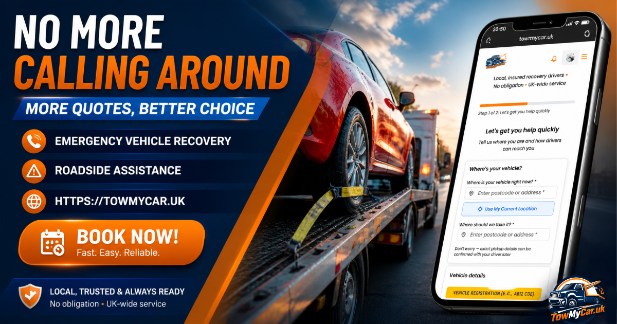 Car Recovery UK | Compare Local Car Recovery Quotes From £50 | TowMyCar.uk